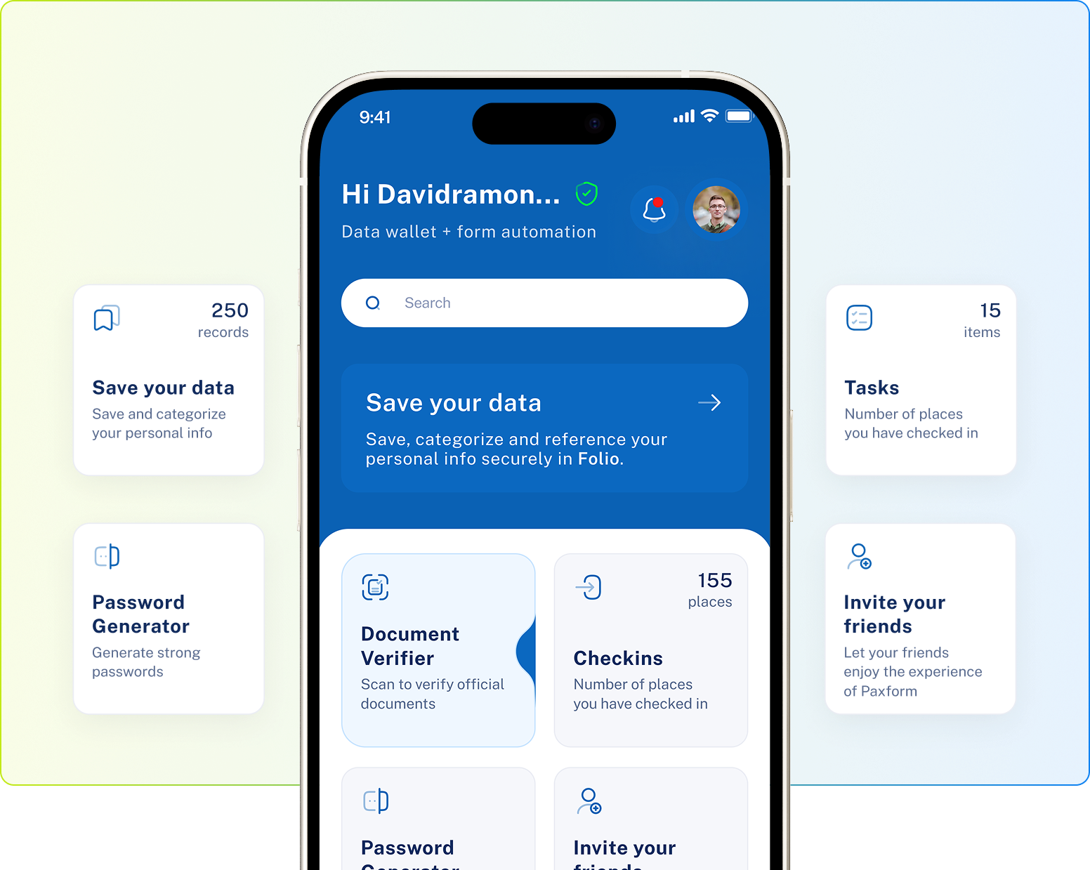 Paxform Personal | Secure Digital Data Wallet